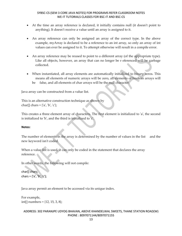 Sybsc Cs Sem 3 Core Java Pdf