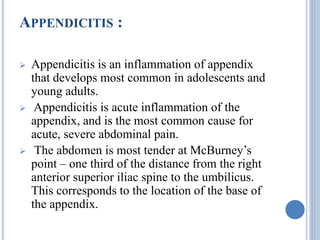 APPENDICITES. | PPTX