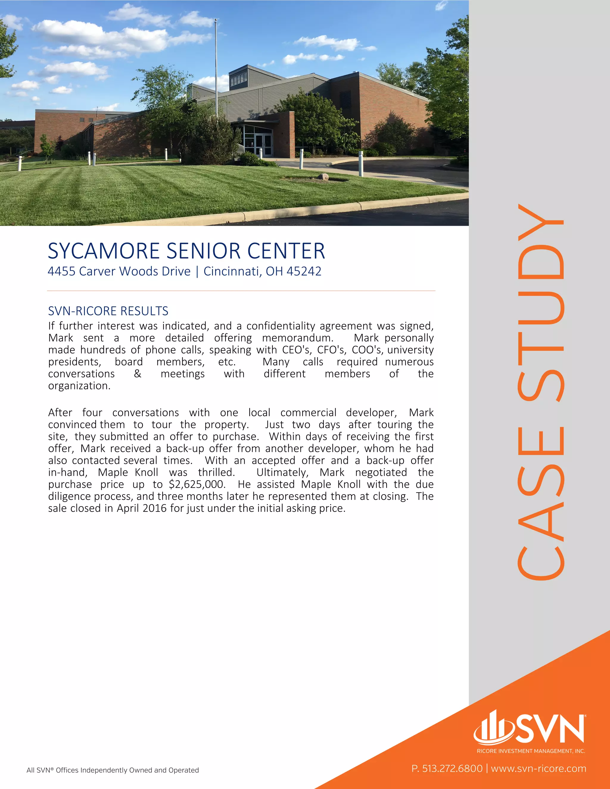 Sycamore Senior Center Case Study | PDF