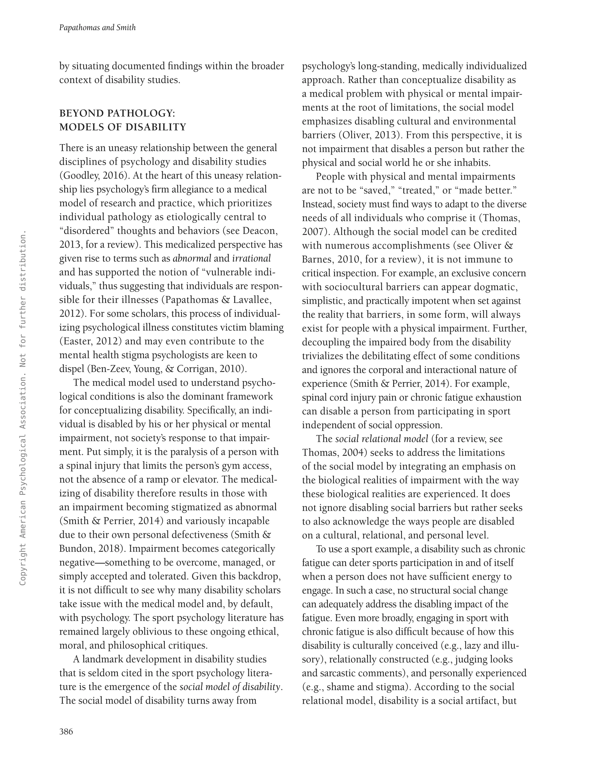 Psychology of disability sport participation and performance | PDF