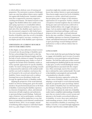 Psychology of disability sport participation and performance | PDF