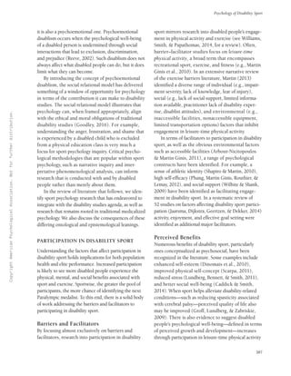 Psychology of disability sport participation and performance | PDF