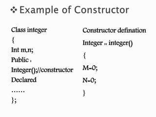 Constructor and destructor | PPTX