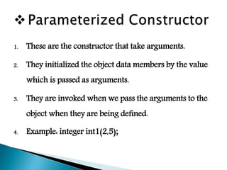 Constructor and destructor | PPTX