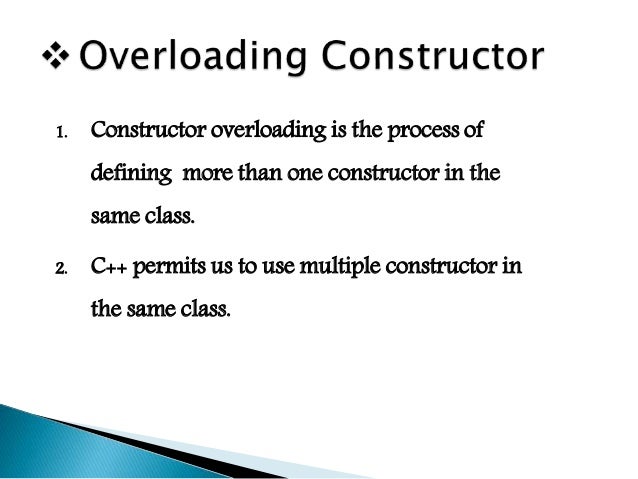 Constructor and destructor