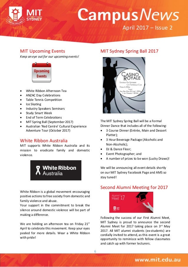 MIT Sydney Campus News - 2017