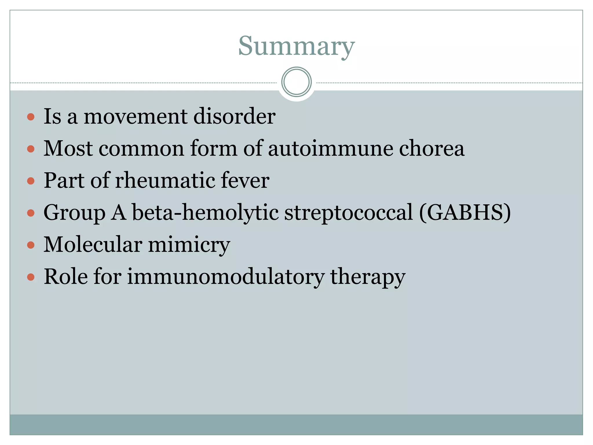 Sydenham Chorea | PPTX