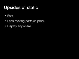 Sydjs: static site generators | ODP | Web Development | Internet