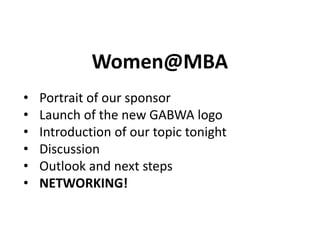 Sydney gabwa presentation women@mba | PPTX | Postgraduate Education ...