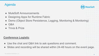 Designing Apps for Runtime Fabric: Logging, Monitoring & Object Store Persistence | PPT