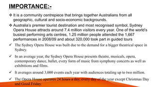 Sydney opera house acoustical features | PPTX