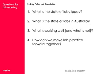 Sydney policy lab nesta roundtable nov 2017 | PPT