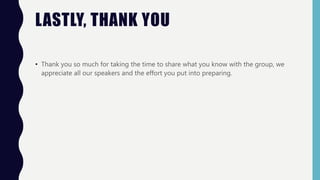 Sydney salesforce developer group talker tips | PPT