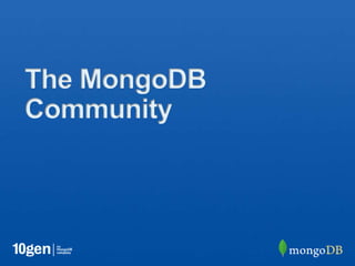 Welcome to MongoDB Sydney | PPTX | Databases | Computer Software and Applications