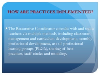 Sydnor School Climate - Restorative Practices | PPTX