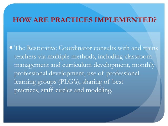 Sydnor School Climate - Restorative Practices | PPTX