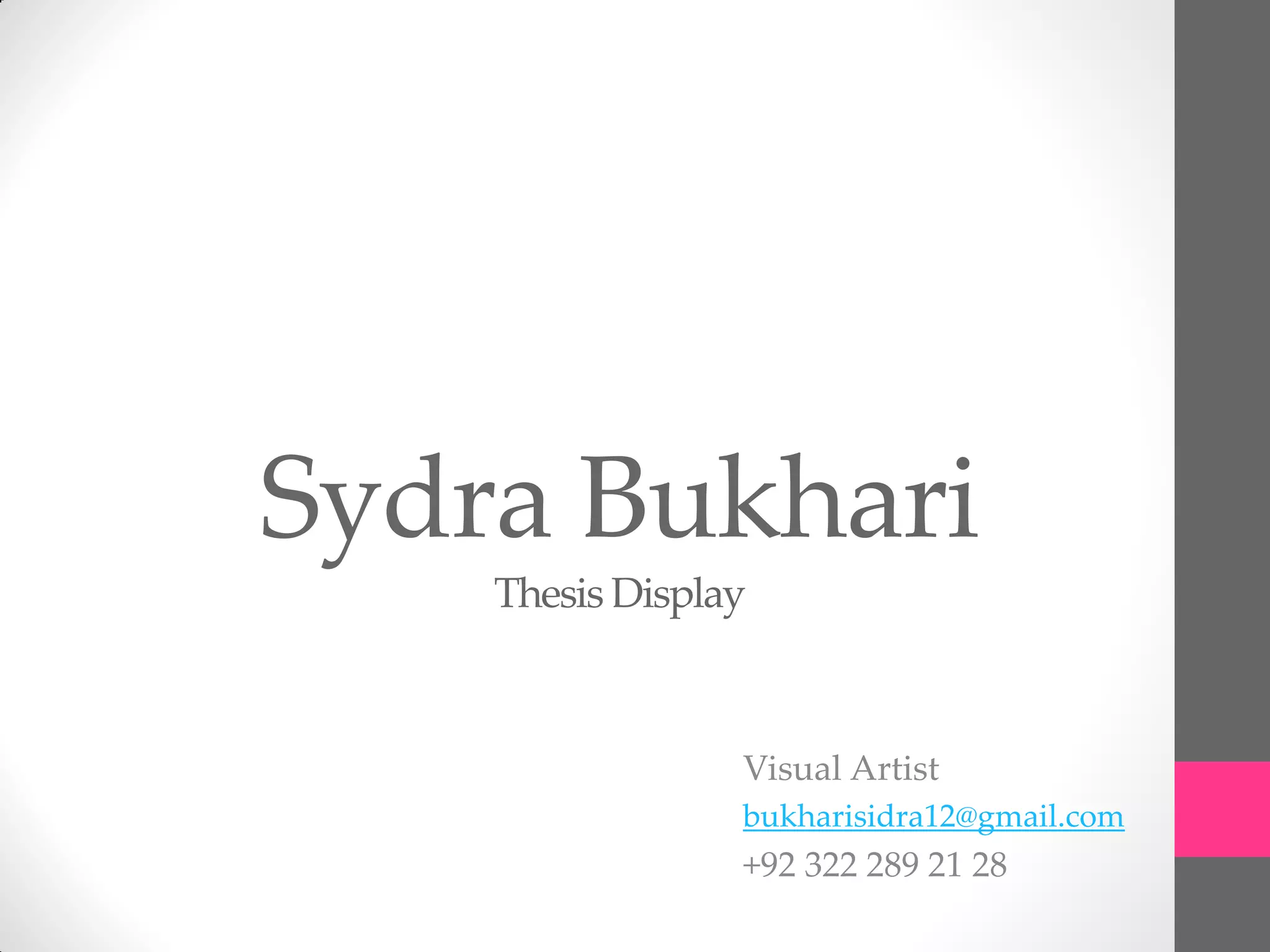 Sydra bukhari (1) | PPT