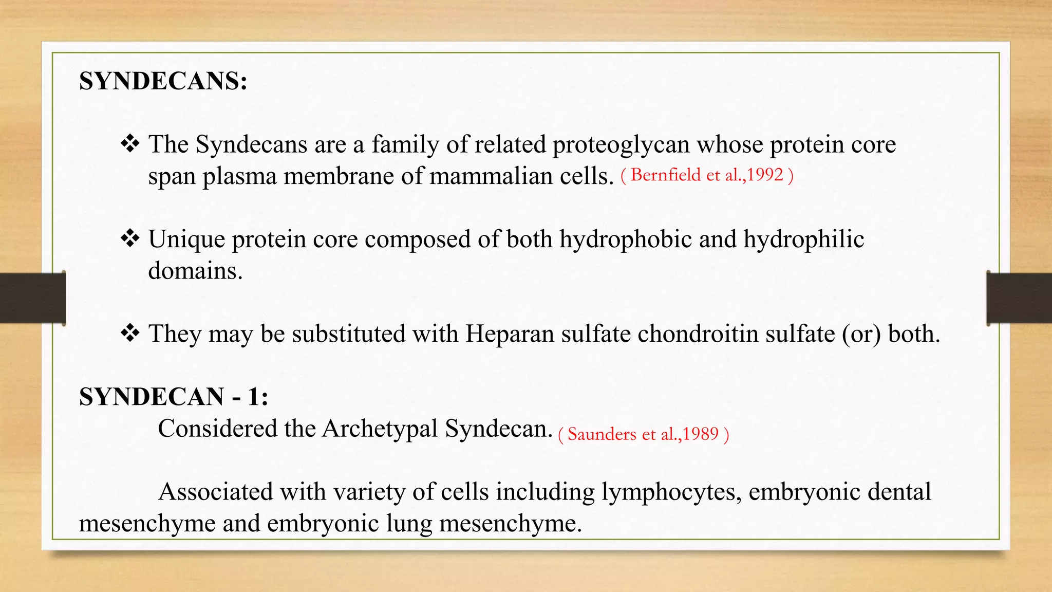 PROTEOGLYCANS OF PERIODONTIUM | PPTX