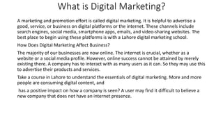 Online digital marketing | PPT