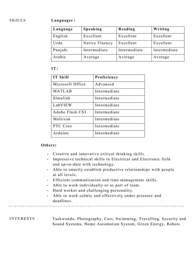 CV Electrical and Electronics Engineer ( Syed Abdullah ) | PDF