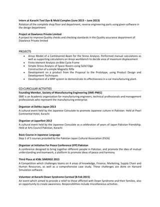 Resume - Syed Shoaib Ali | PDF