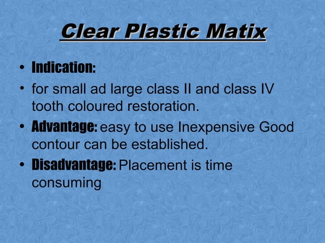 Types Of Matrix Retainer & Parts Of Retainer | PPT | Dental Health ...