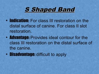 Types Of Matrix Retainer & Parts Of Retainer | PPT