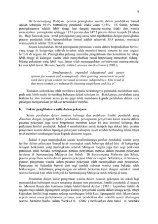 Syed abdul razak b. sayed mahadi pengalaman perubahan keluarga dan tingkat fertiliti di malaysia ...