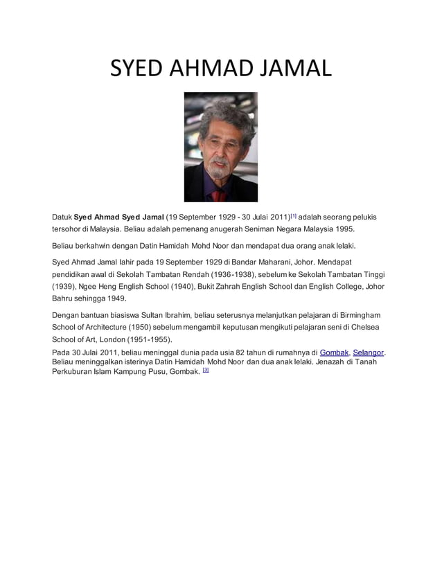 Syed ahmad jamal | DOCX