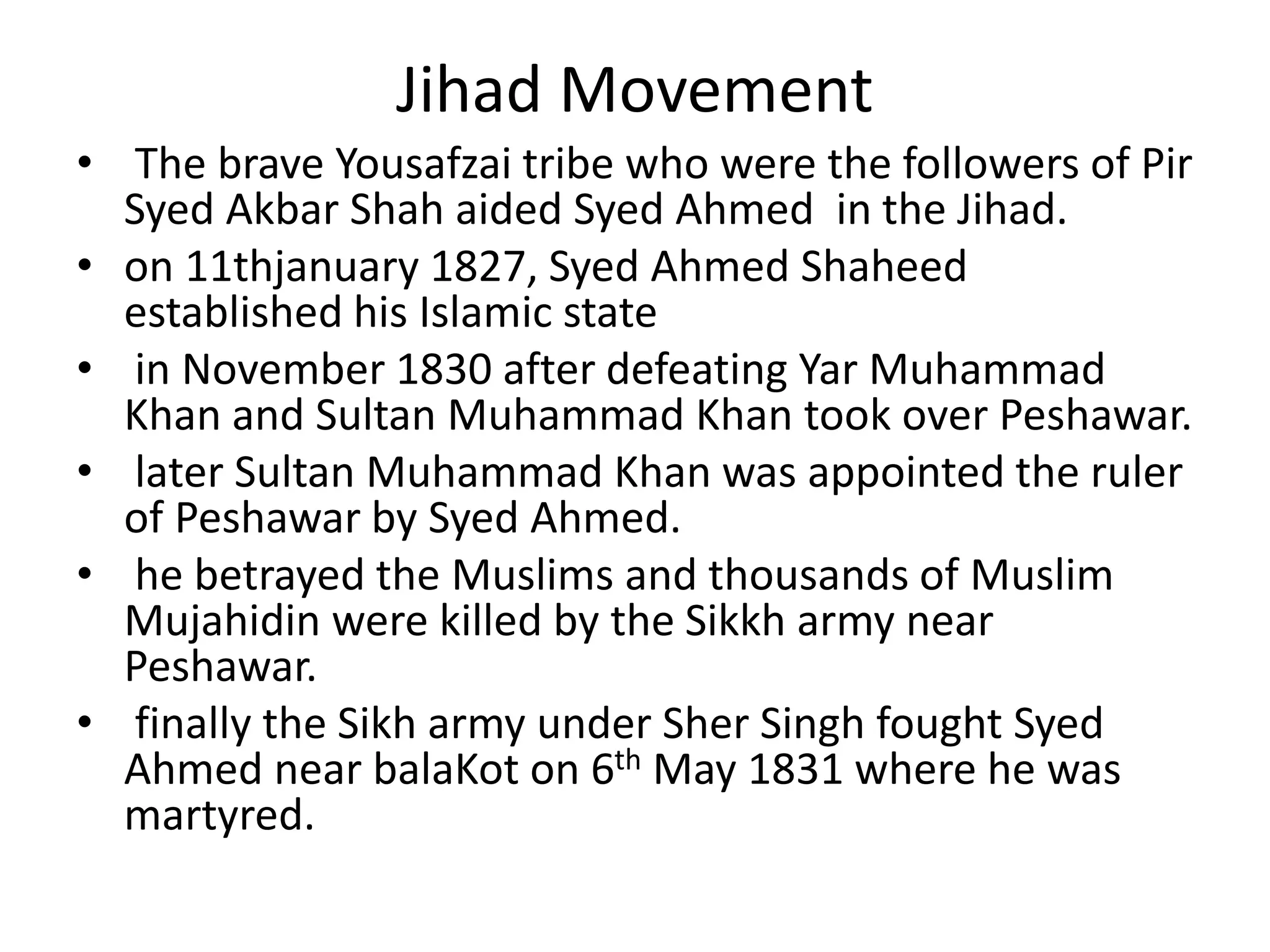 Syed ahmed shaheed bravely | PPTX