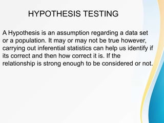 Hypothesis Testing Project - Inferential Statistics | PPT