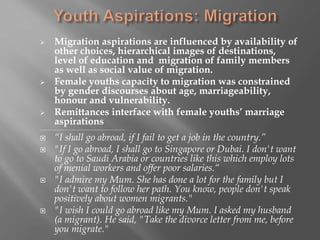 Choosing a Life: Remittances in Shaping of Youth Aspirations | PPT