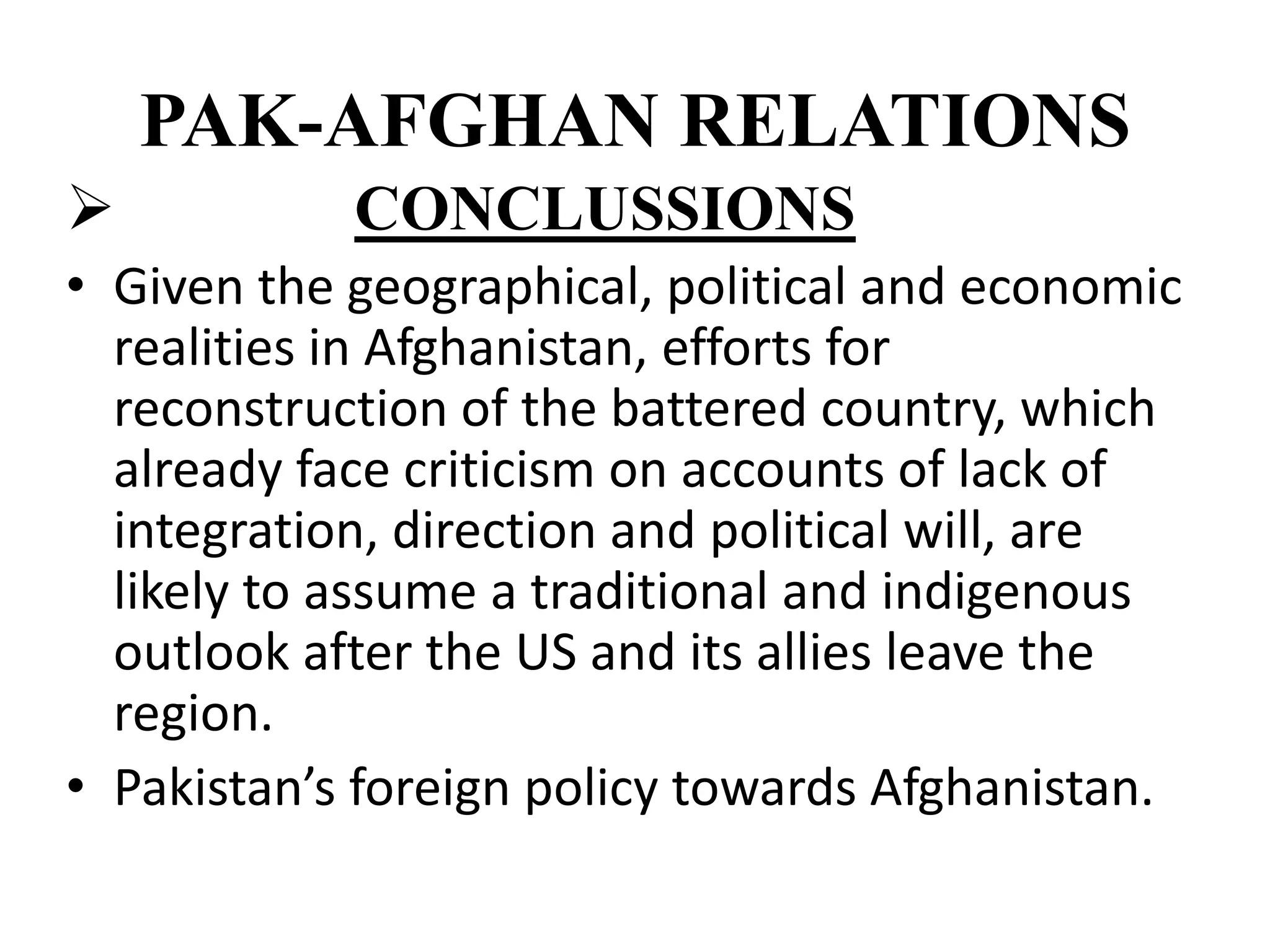 Pak Afghan relations | PPT