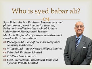 Syed babar ali | PPTX