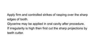 Irregular Sharp Molars | PPTX