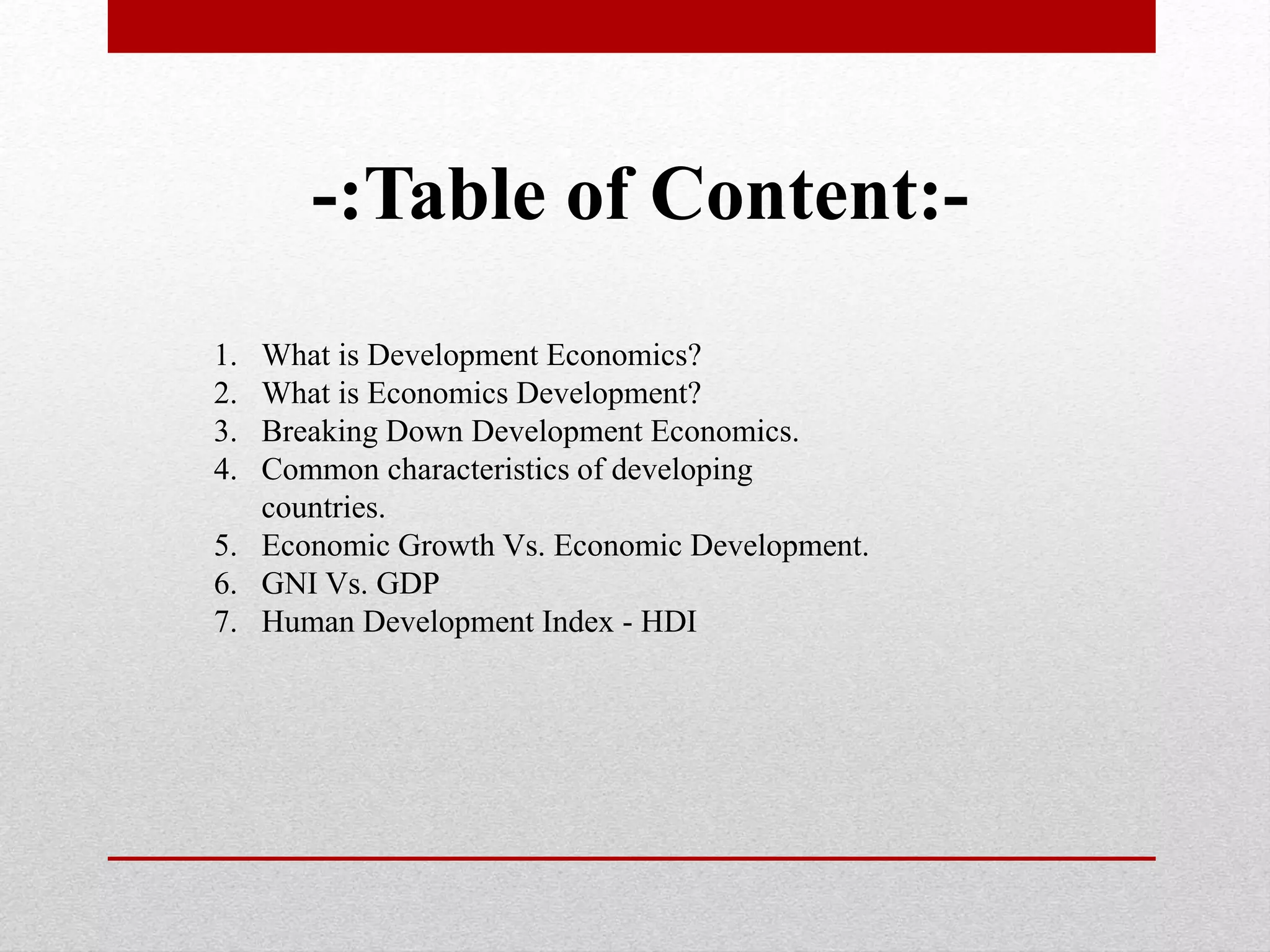 Development Economics | PPTX