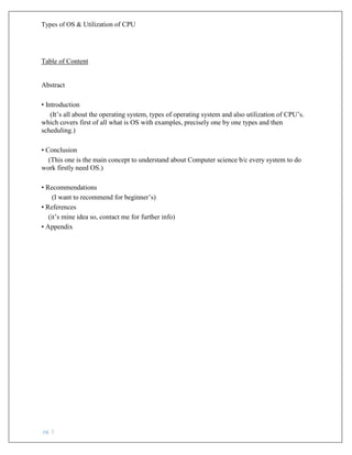 Types of operating system | PDF