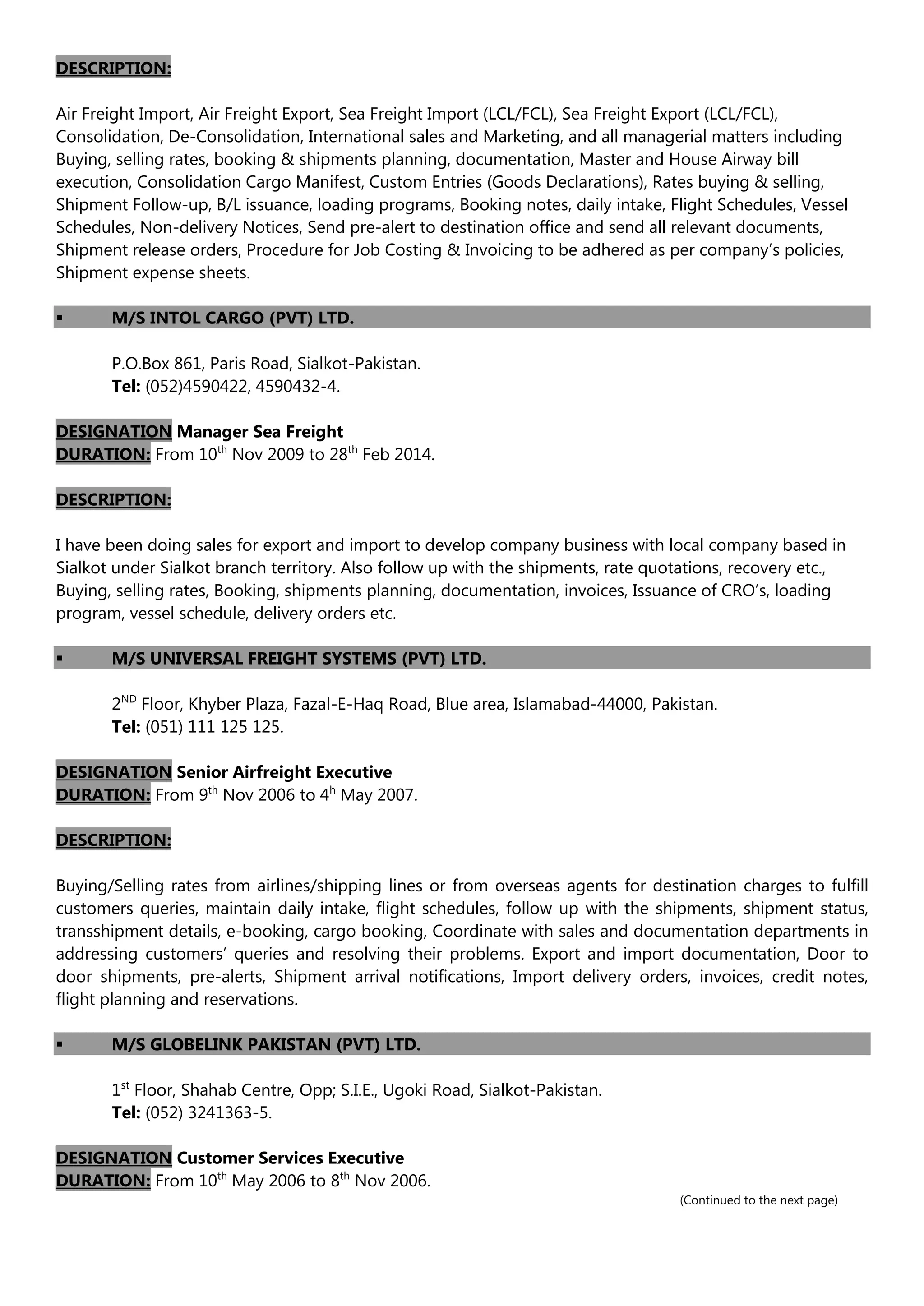 Syed imran ali resume | PDF