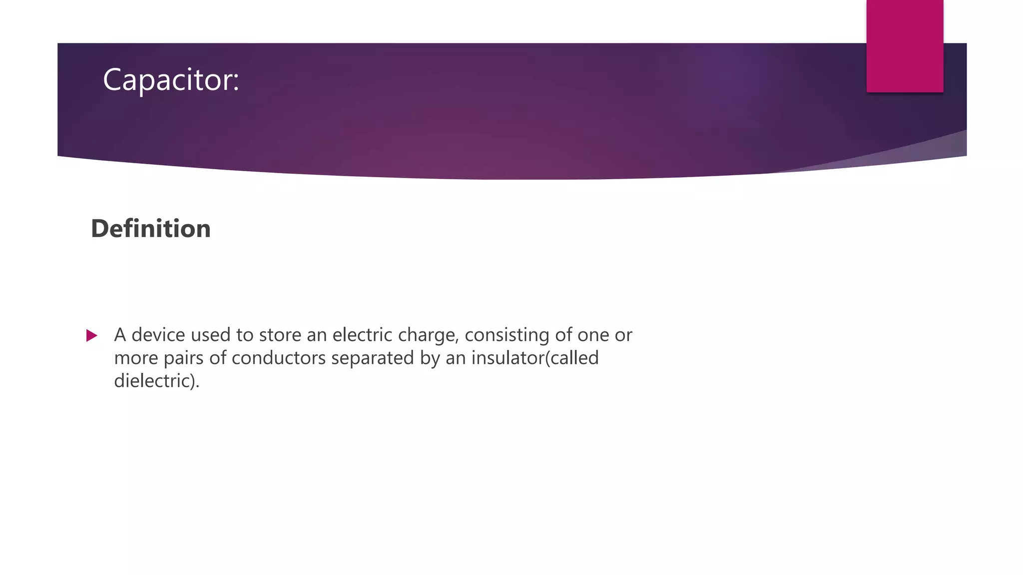 Basics of Capacitors | PPTX