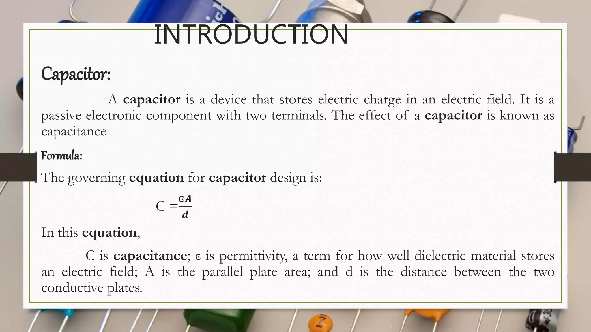 Basics of Capacitors | PPTX
