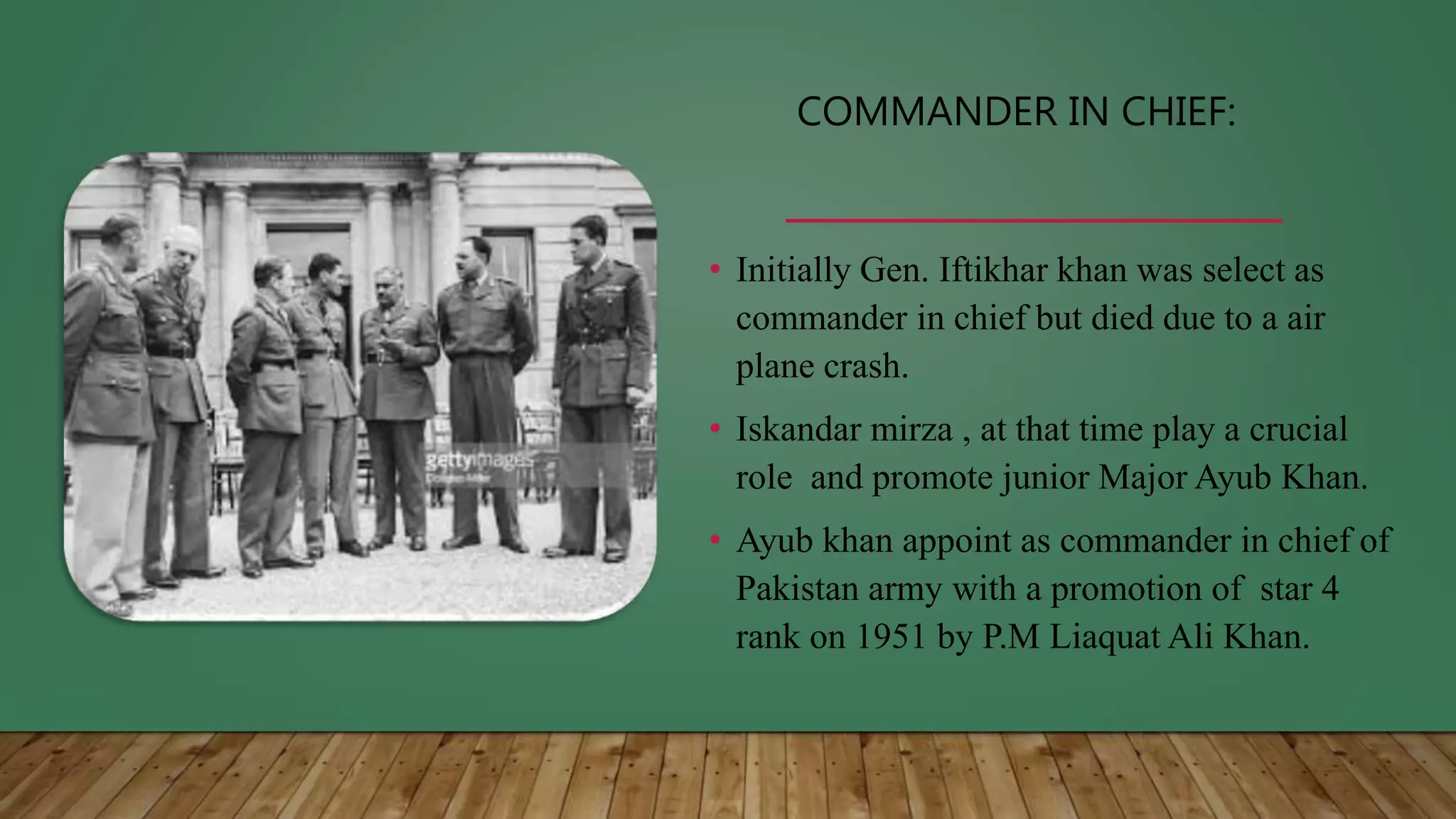 president muhammad ayoub khan | PPTX