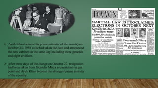 president muhammad ayoub khan | PPTX