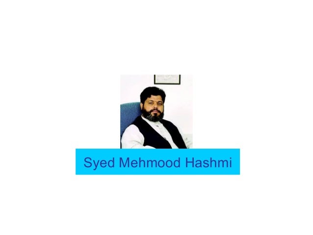 Syed Mehmood Hashmi Syed Mehmood Hashmi