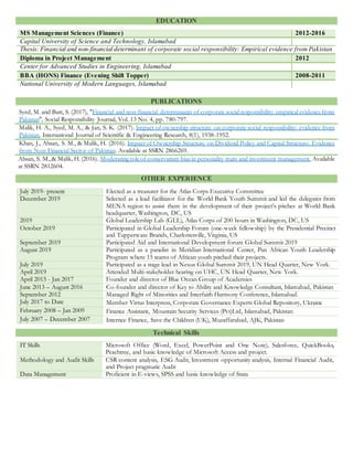 Syed muhammad ahsan cv | DOCX