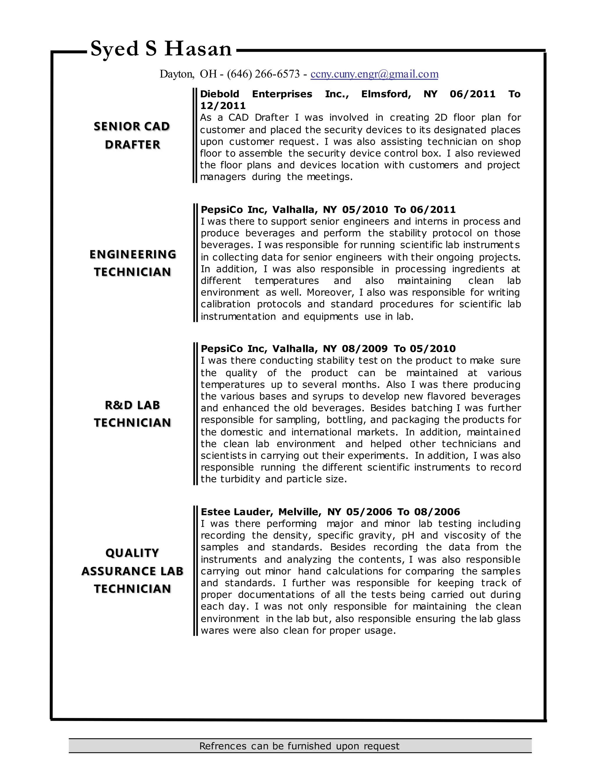 Syed s hasan resume (updated) | DOCX