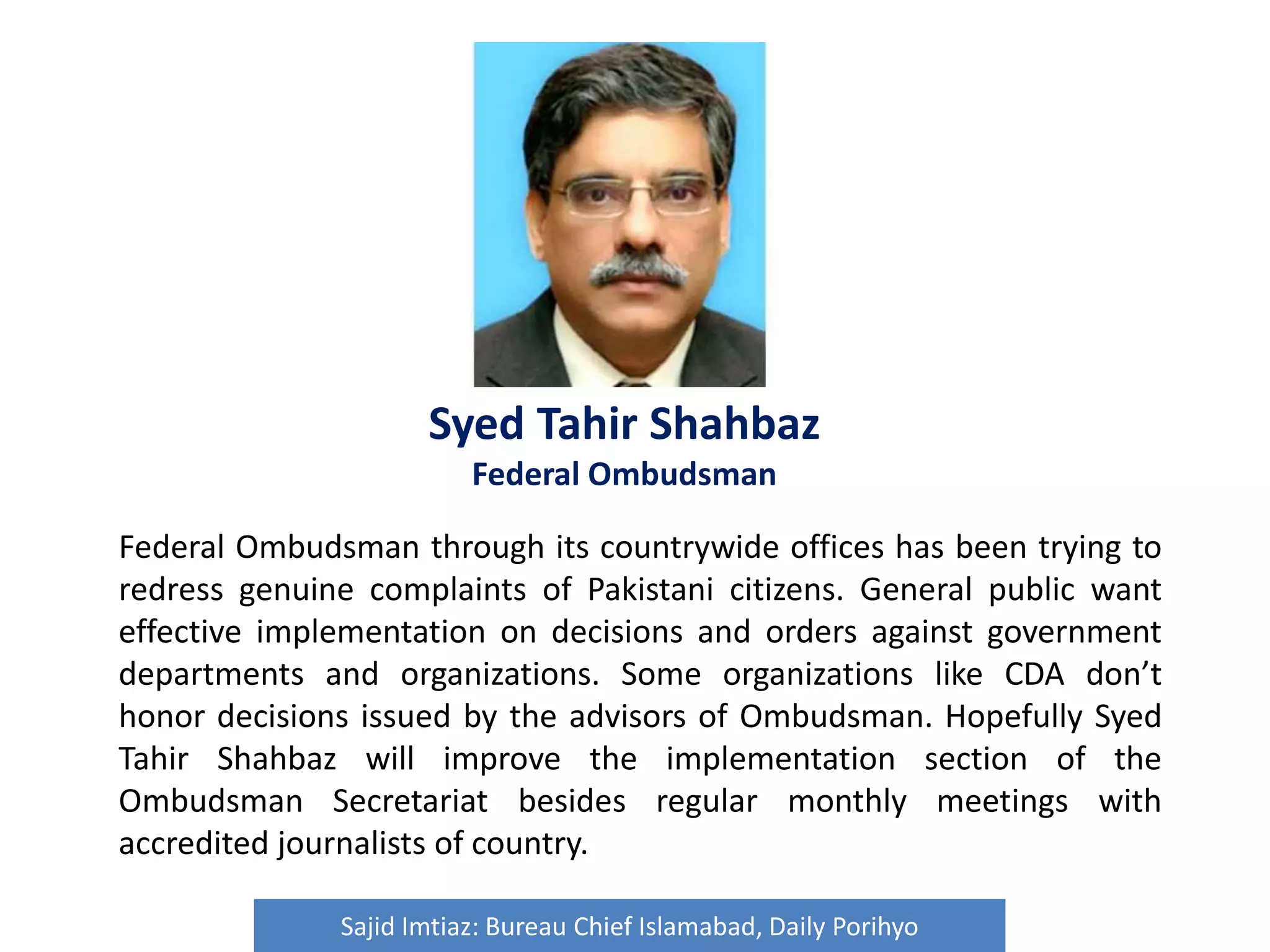 Syed Tahir Shahbaz | PPT