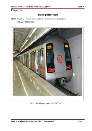 DESIGN AND MANUFATURE OF METRO CAR BODY | PDF