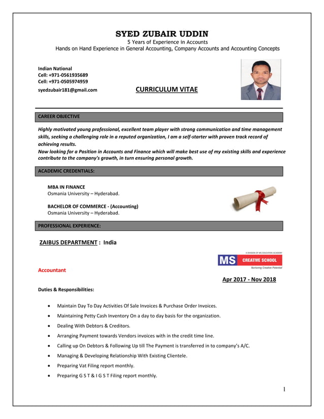 Syed zubair updated cv az | PDF