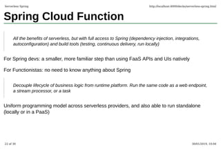 Serverless Spring - Dave Syer | PPT | Free Download