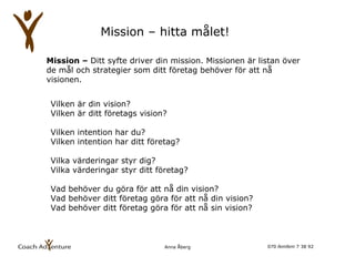 Syfte Och Mission | PPT